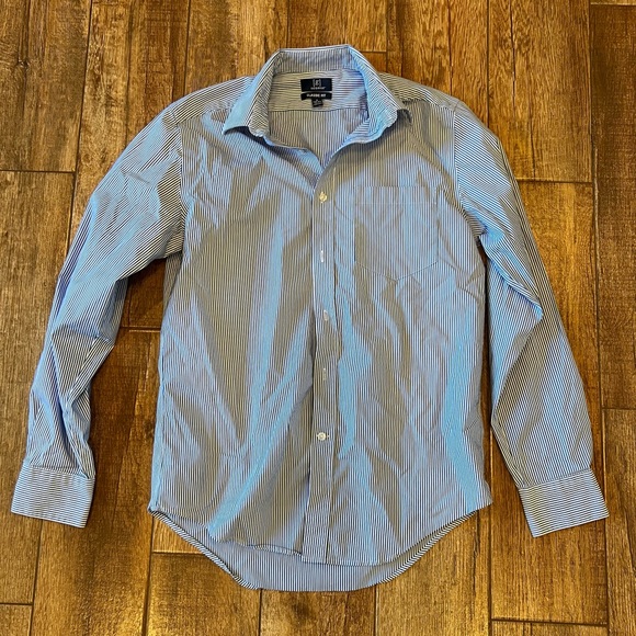 George | Shirts | George Mens Small Blue And White Striped Dress Shirt ...